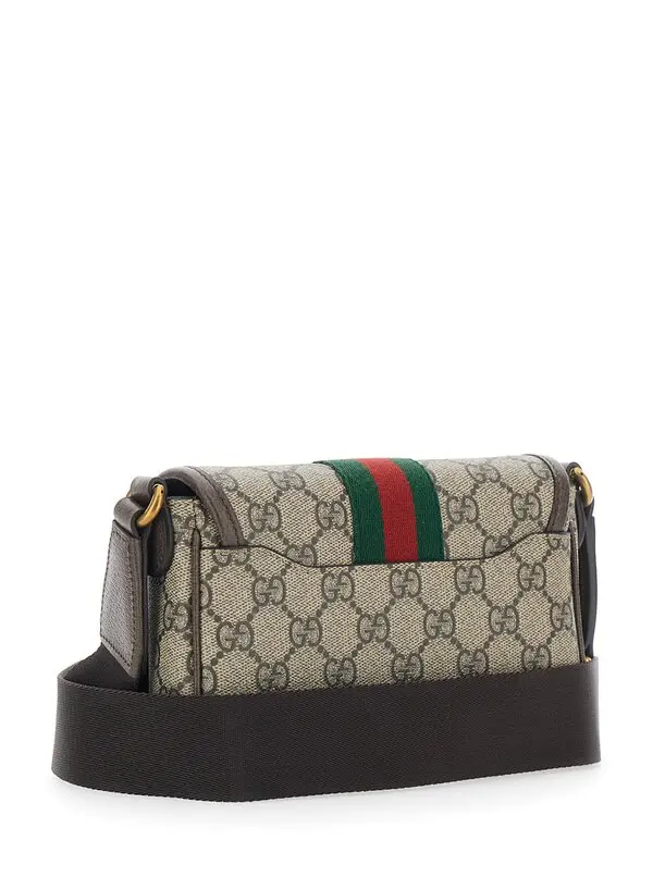 Gucci Ophidia Shoulder Bag Gg Canvas And Leather - Multicolor