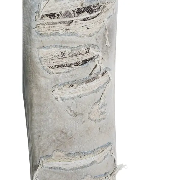 Amiri Light Wash Distressed Straight-leg Jeans - Blue