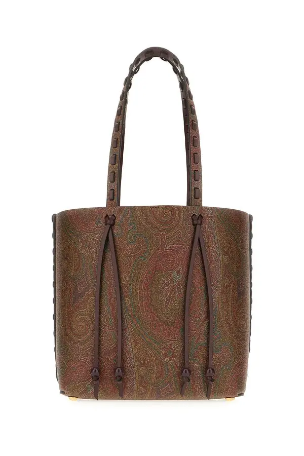 Etro Paisley Print Shopper Bag With Braided Handles - Multicolor