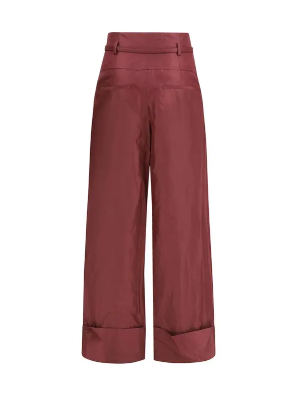 Fendi Taffeta Silk Trousers