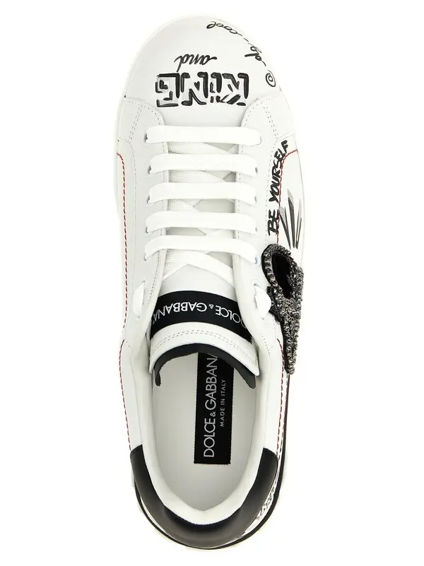 Dolce & Gabbana Portofino' Sneakers With Jewel Detail