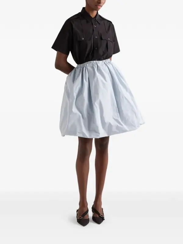 Prada Short-sleeved Poplin Utility Shirt