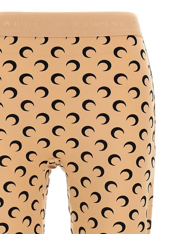 MARINE SERRE Moon Printed' Leggings - Cream