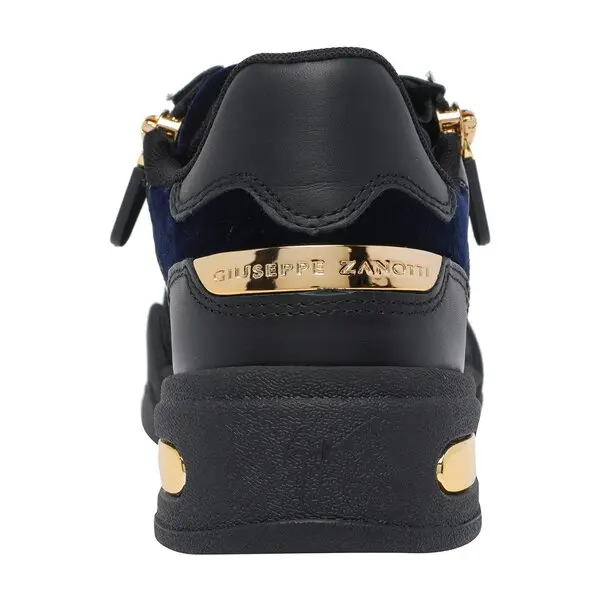 GIUSEPPE ZANOTTI Leather Zip-up And Lace-up Sneakers