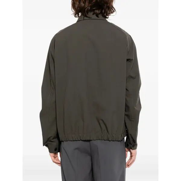 Sacai Paneled Zip-up Shirt Jacket - Blue