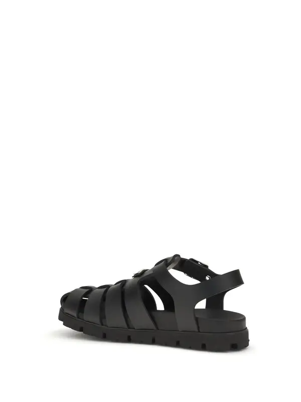 Prada Rubber Cage Sandal