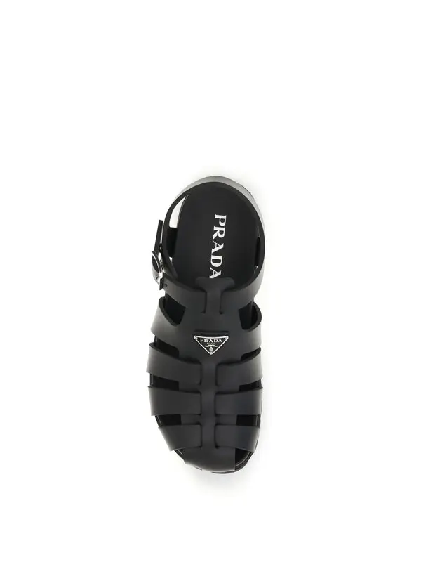 Prada Rubber Cage Sandal