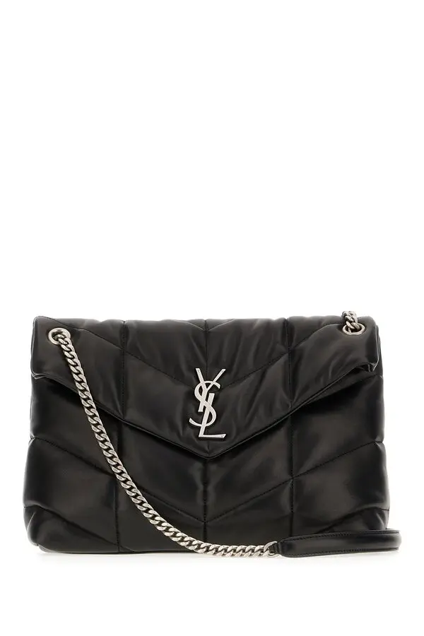Saint Laurent Quilted Leather Shoulder Bag With Chain Strap - Multicolor