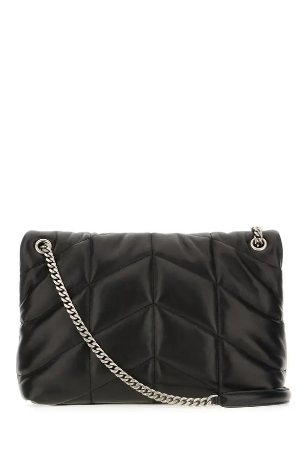Saint Laurent Quilted Leather Shoulder Bag With Chain Strap - Multicolor