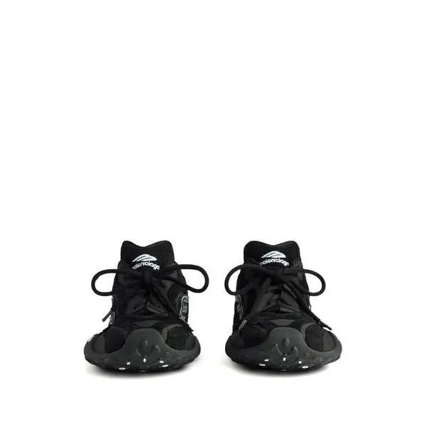 Balenciaga Logo Detail Lace-up Low-top Sneakers - Black