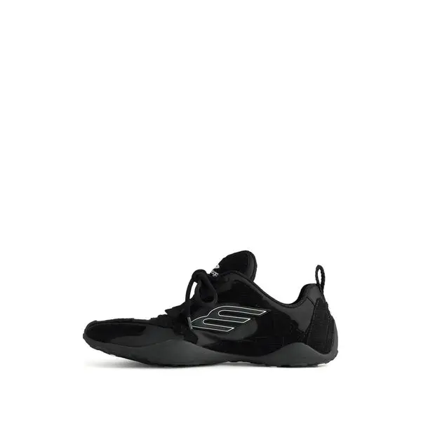 Balenciaga Logo Detail Lace-up Low-top Sneakers - Black