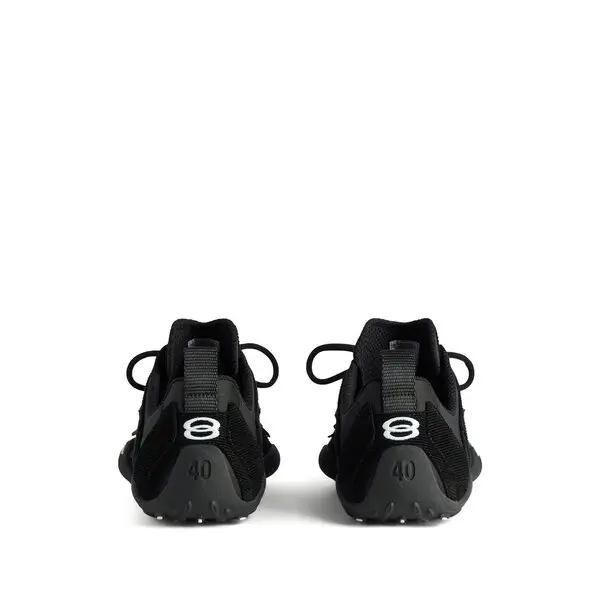 Balenciaga Logo Detail Lace-up Low-top Sneakers - Black
