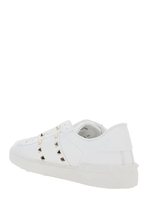 Valentino Garavani Rockstud Untitled Leather Sneakers - White