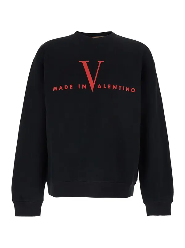 Valentino Garavani Cotton Sweatshirt With Logo Print - Multicolor