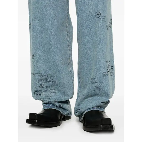Vetements Wide-leg Graphic Print Jeans