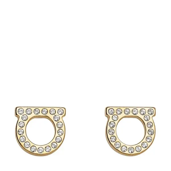 FERRAGAMO Gancini Crystal Earrings