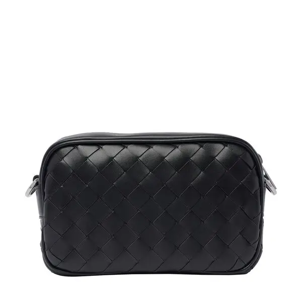 Bottega Veneta Mini Intrecciato Camera Bag - Black