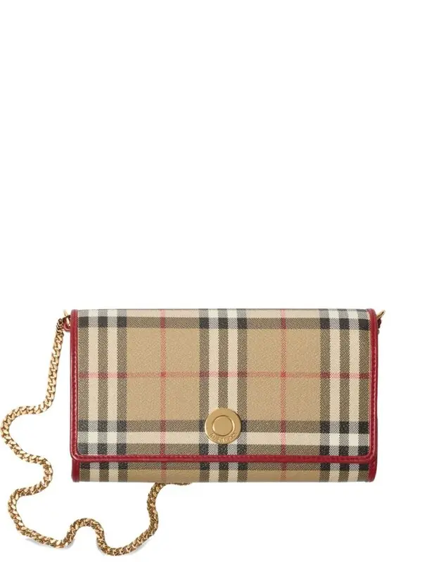 Burberry Check Chain Strap Wallet - Multicolor