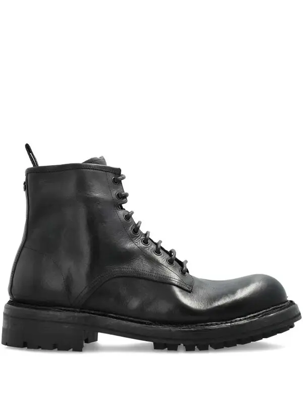 Dolce & Gabbana Leather Lace-up Boots