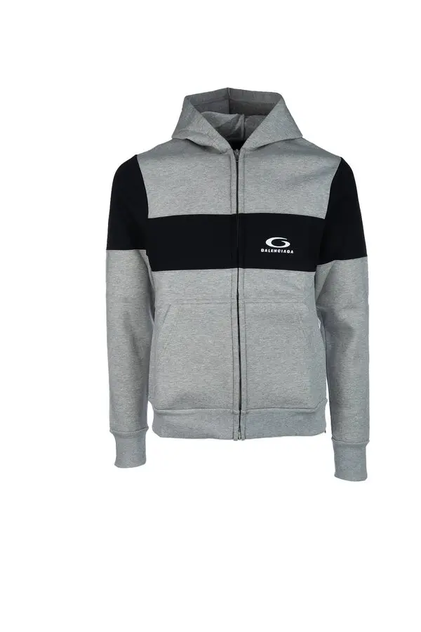Balenciaga Zip-up Hoodie With Logo Detail