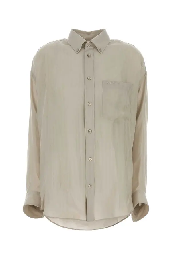 Balenciaga Sand Cupro Oversize Shirt