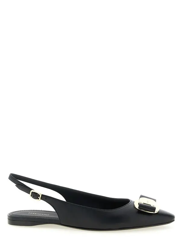 FERRAGAMO Zelmy Nappa Slingbacks - Black