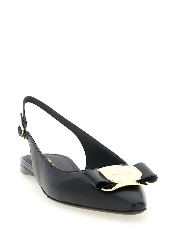 FERRAGAMO Zelmy Nappa Slingbacks - Black
