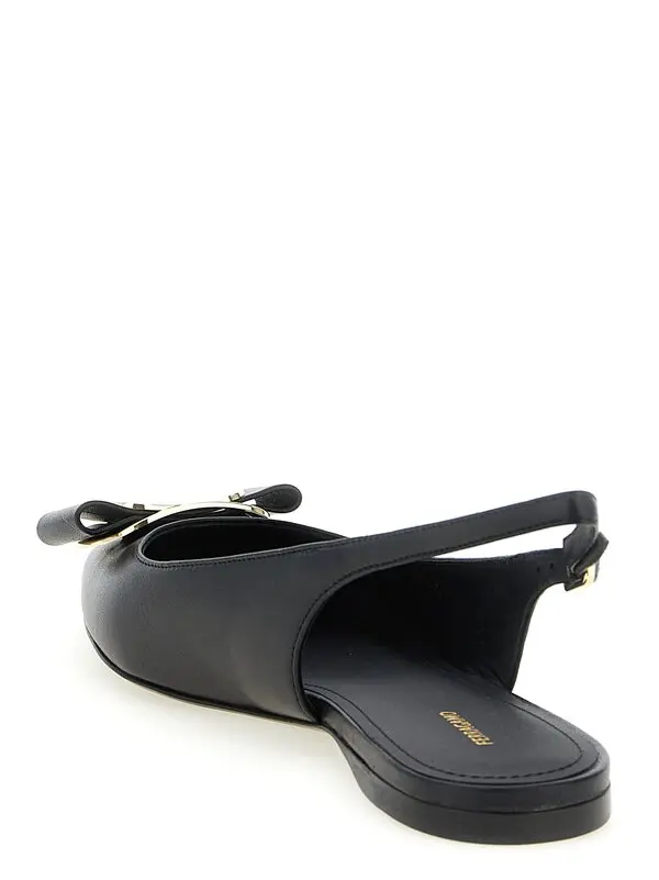 FERRAGAMO Zelmy Nappa Slingbacks - Black