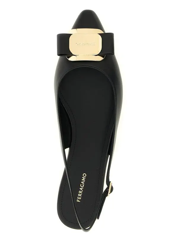 FERRAGAMO Zelmy Nappa Slingbacks - Black