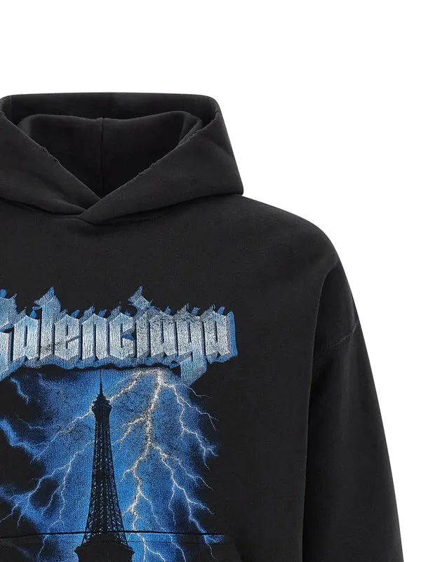Balenciaga Thunderstorm Hoodie - Black