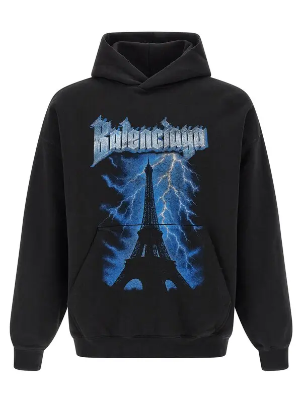 Balenciaga Thunderstorm Hoodie - Black