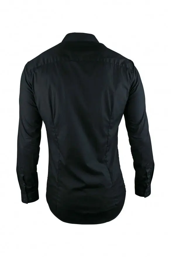 Philipp Plein Diamond Cut Ls Iconic Shirt - Black