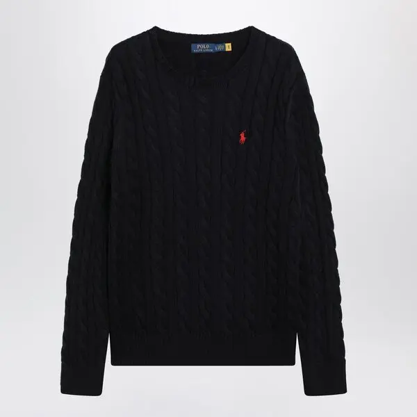 Polo Ralph Lauren Navy Cable-knit Cotton Sweater