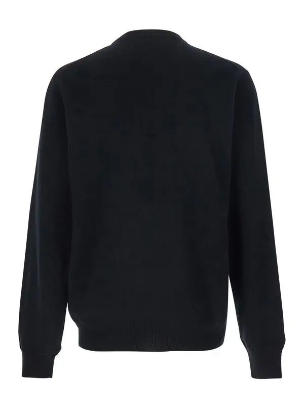 Dolce & Gabbana Wool Crew Neck Sweater With Logo Lettering - Multicolor