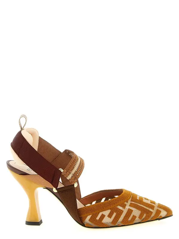 Fendi Colibrì Slingback Heels - Brown
