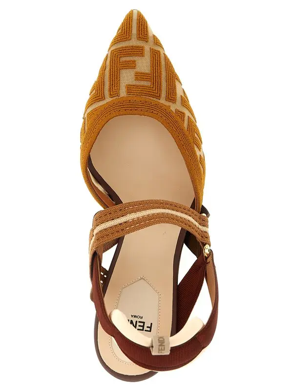 Fendi Colibrì Slingback Heels - Brown