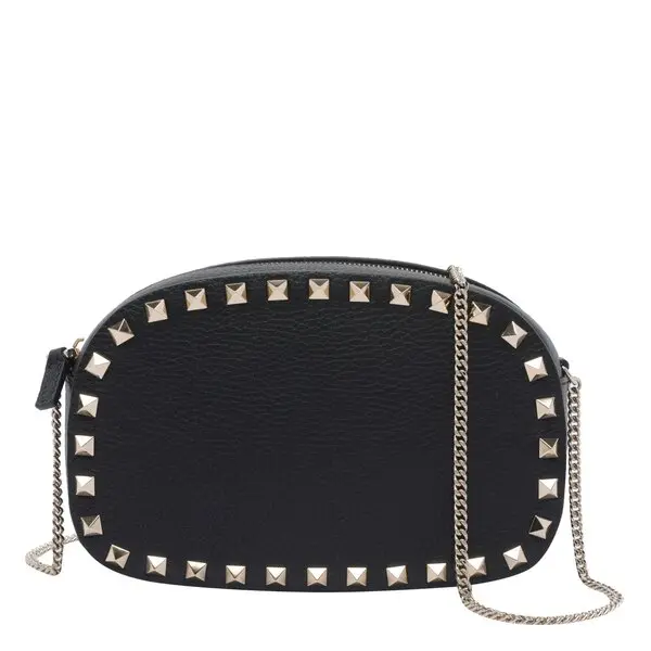 Valentino Garavani Rockstud Pochette With Chain Strap - Black