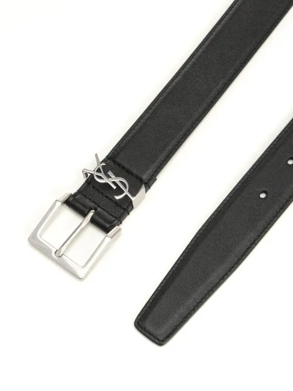 Saint Laurent Cassandre Vadim Belt - Black