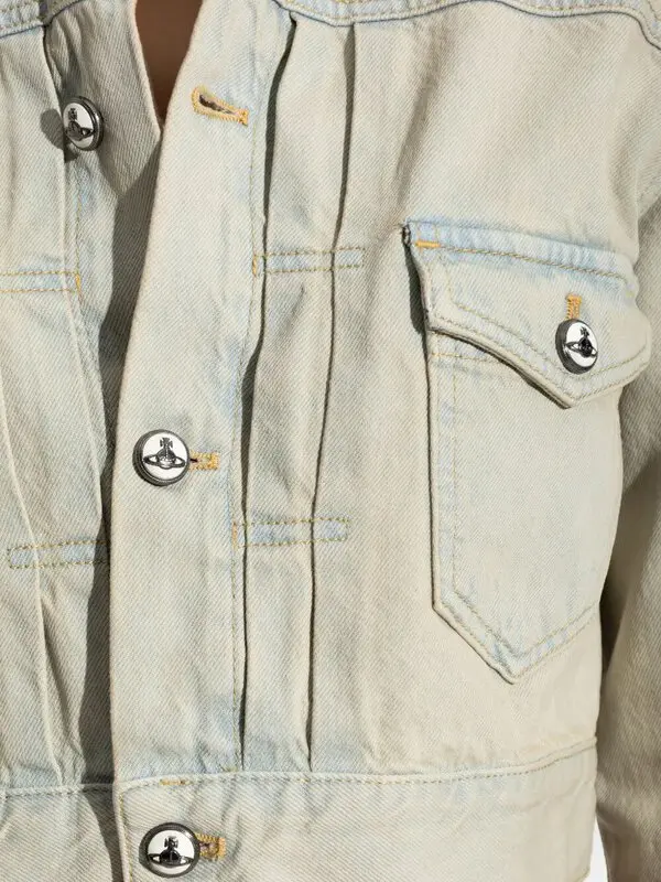 VIVIENNE WESTWOOD Marlene Cropped Denim Jacket - Blue