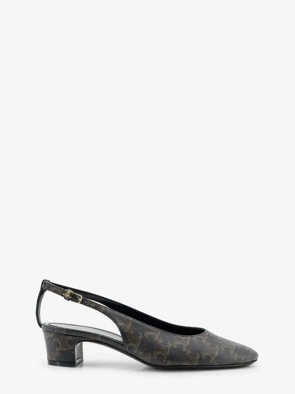 Celine Triomphe Coated Canvas Slingback Pumps - Multicolor