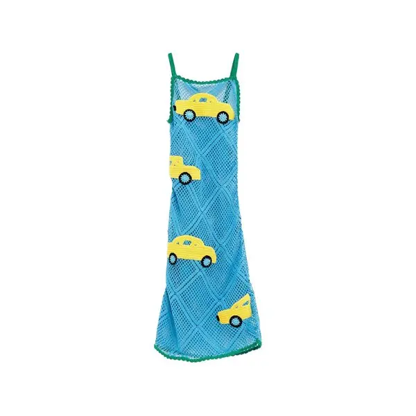 JW Anderson Long Sleeve Shirt Dress With Tie Detail - Blue