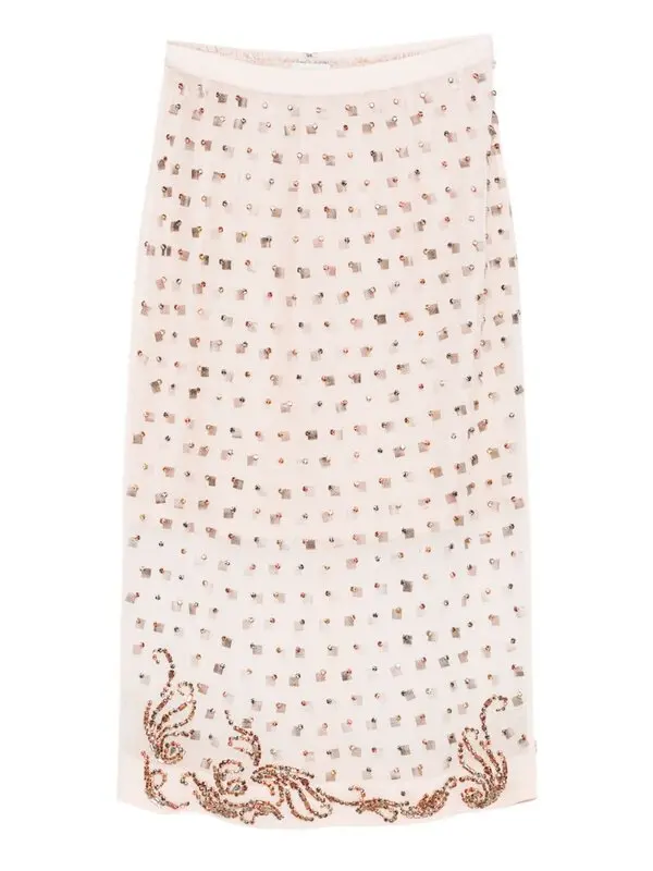 Dries Van Noten Embellished Midi Skirt - Multicolor