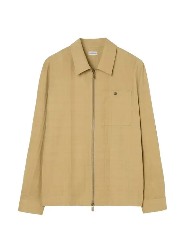 Burberry Check Cotton Zip Overshirt - Multicolor