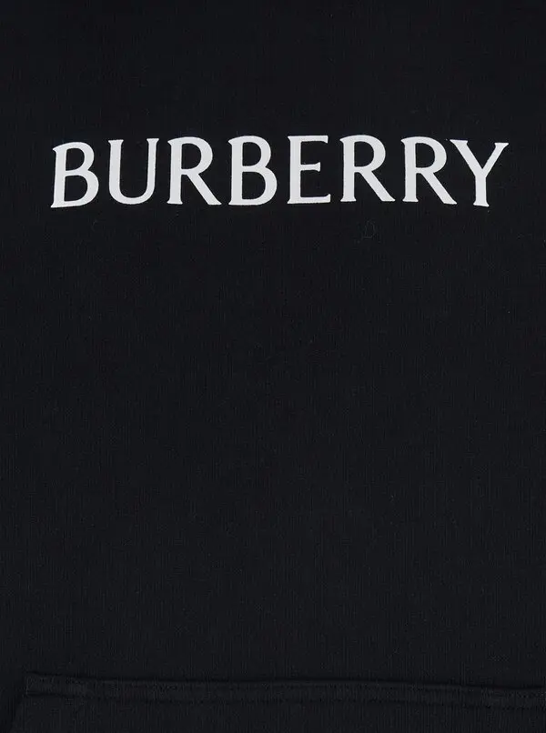 Burberry Cotton Hoodie With Lettering Logo - Multicolor
