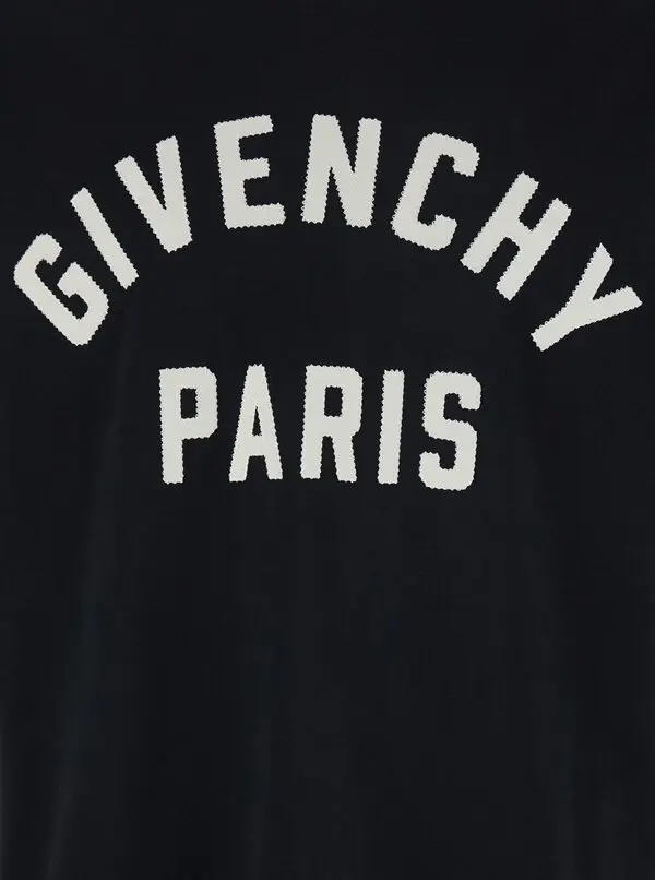 Givenchy T-shirt With Maxi Logo Lettering On The Front In Cotton For - Black