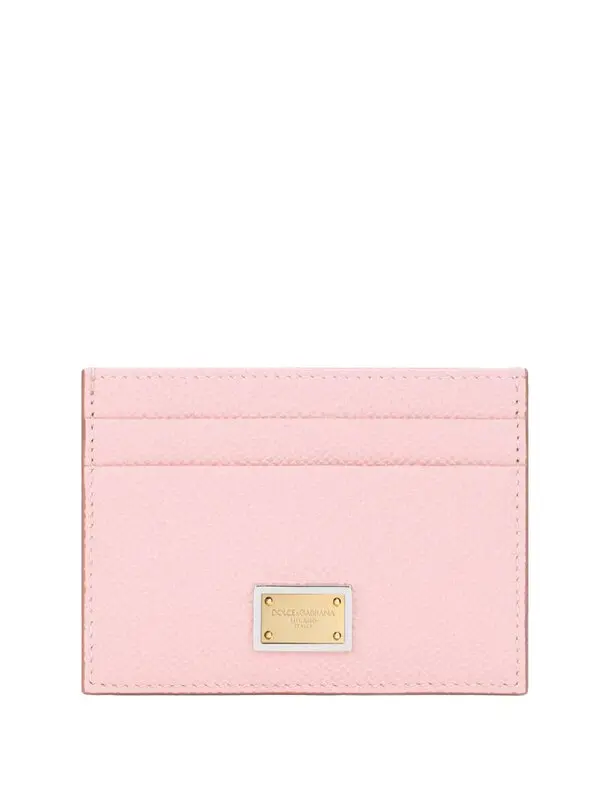 Dolce & Gabbana Dauphine Calfskin Card Holder With Branded Plate - Multicolor