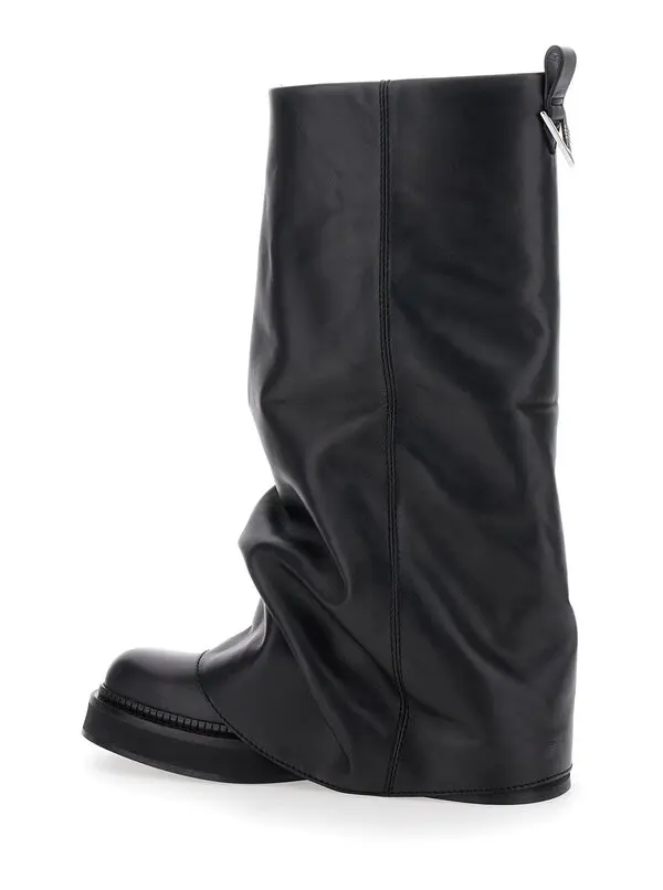 Attico Robin Square Toe Leather Boots - Multicolor