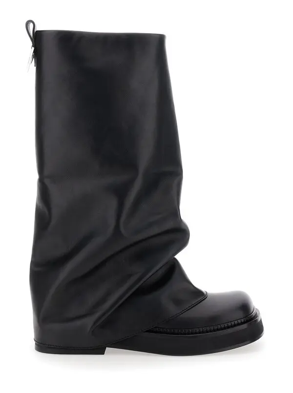 Attico Robin Square Toe Leather Boots - Multicolor