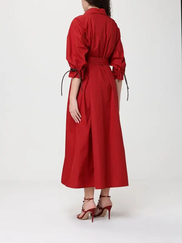 Max Mara Belted Dress - Red