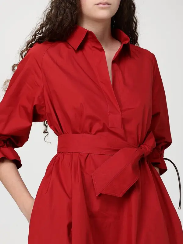 Max Mara Belted Dress - Red